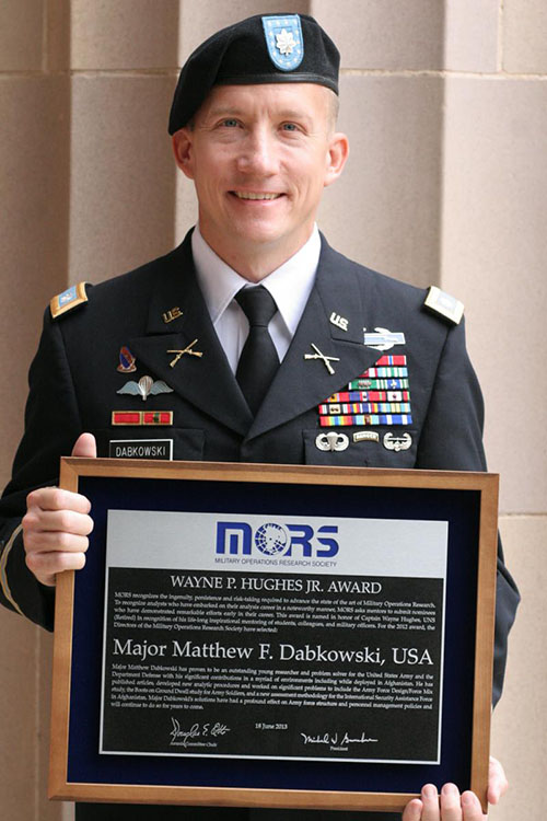 Matthew Dabkowski Wins MORS Hughes Award | Systems and Industrial ...